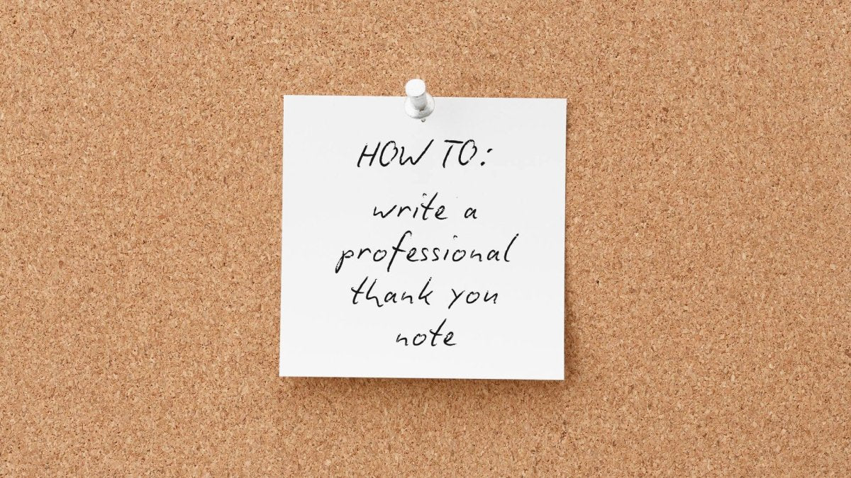 How to write a Professional Thank You Card – Bounde