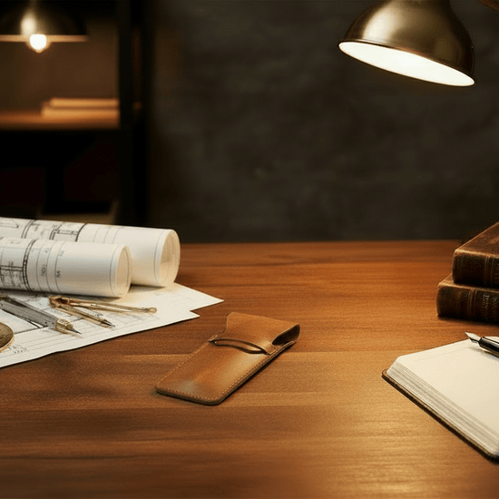 Scribe Leather Pen Case - Chestnut Brown | Compact Design – Bounde